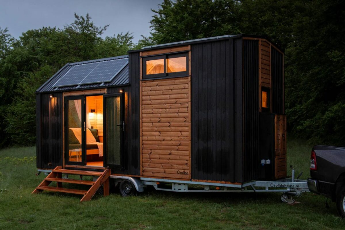 Escape A17 Off-Grid Tiny House Has Loft Bedroom & Full Kitchen
