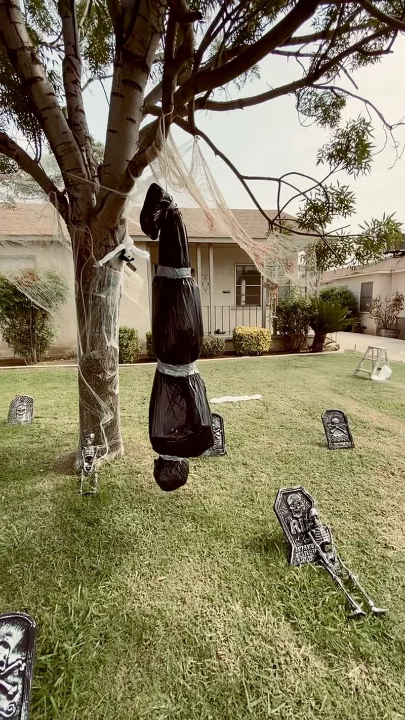13 Outdoor Tree Decoration Ideas for Halloween