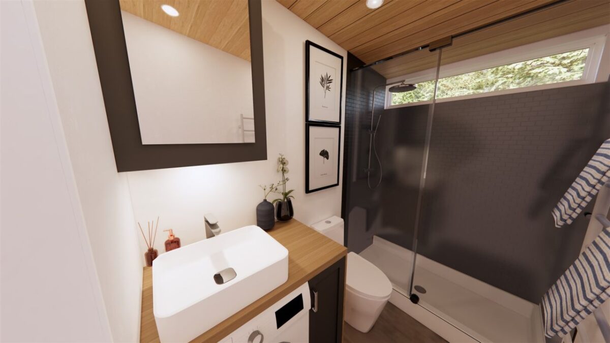 $146K Tiny House has Two Main Floor Bedrooms & Chef's Kitchen