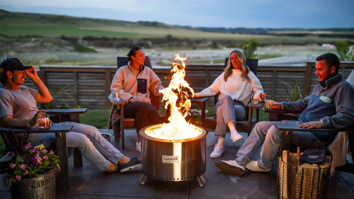 Coulee Colorado Smokeless Fire Pit Grill Burns 4 Different Fuels