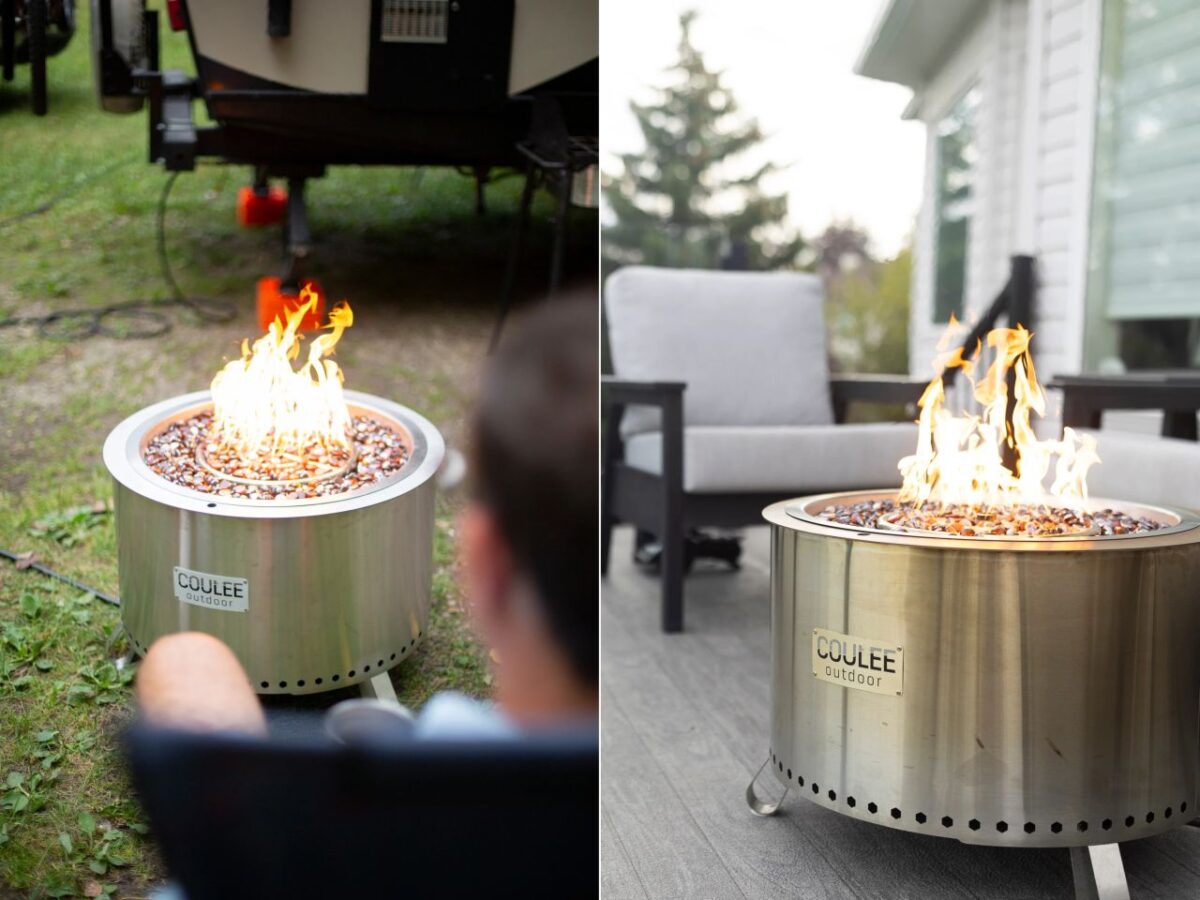 Coulee Colorado Smokeless Fire Pit Grill Burns 4 Different Fuels