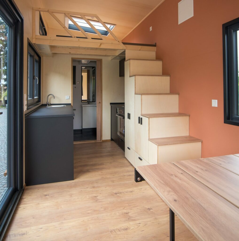 Countryside Tiny House With Scandinavian Interior & Two Skylights