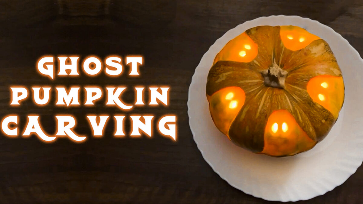 Ghost Pumpkin Carving Tutorial for Halloween Decorations