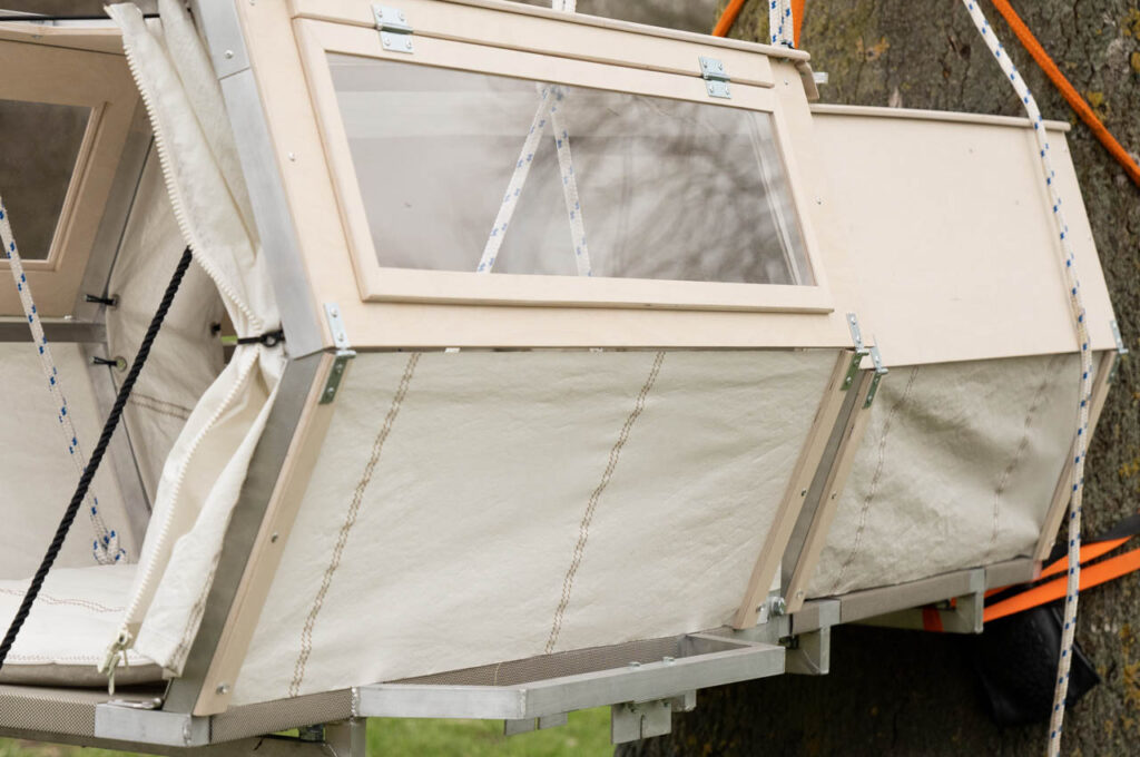 Portable Treehouse Accords Modular Camping Solution to Cyclists