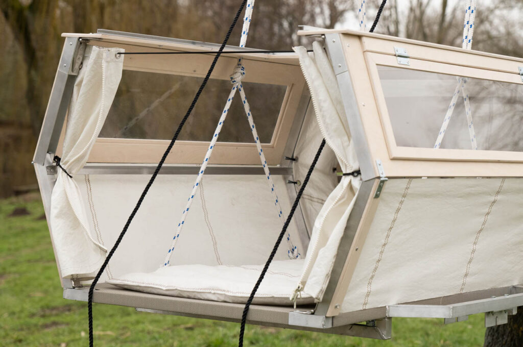 Portable Treehouse Accords Modular Camping Solution to Cyclists