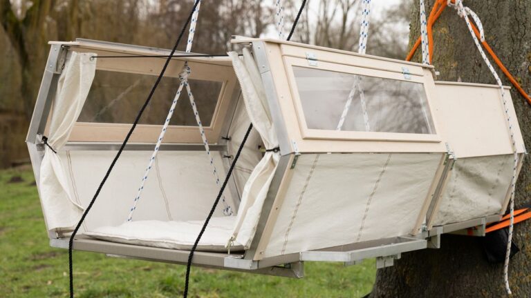 Portable Treehouse Accords Modular Camping Solution to Cyclists