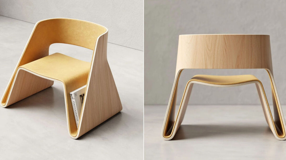 João Teixeira Void Chair With Storage Embraces Origami in Design
