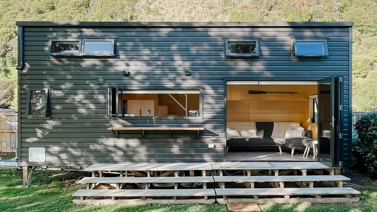 Joy Tiny House Sleeps Four in Light-Filled, Dual-Loft Interior