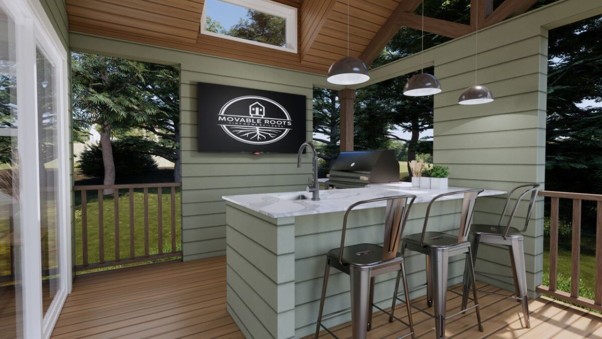 $245,000 Tiny House Offers Rooftop Deck, BBQ Kitchen on Porch