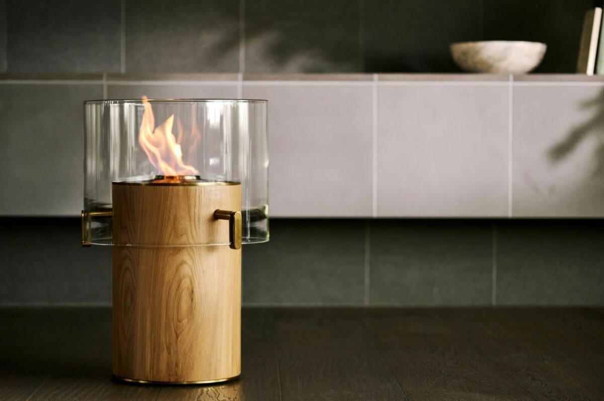 Lampshade Style Fireplace is Dazzler Decor for Your Space