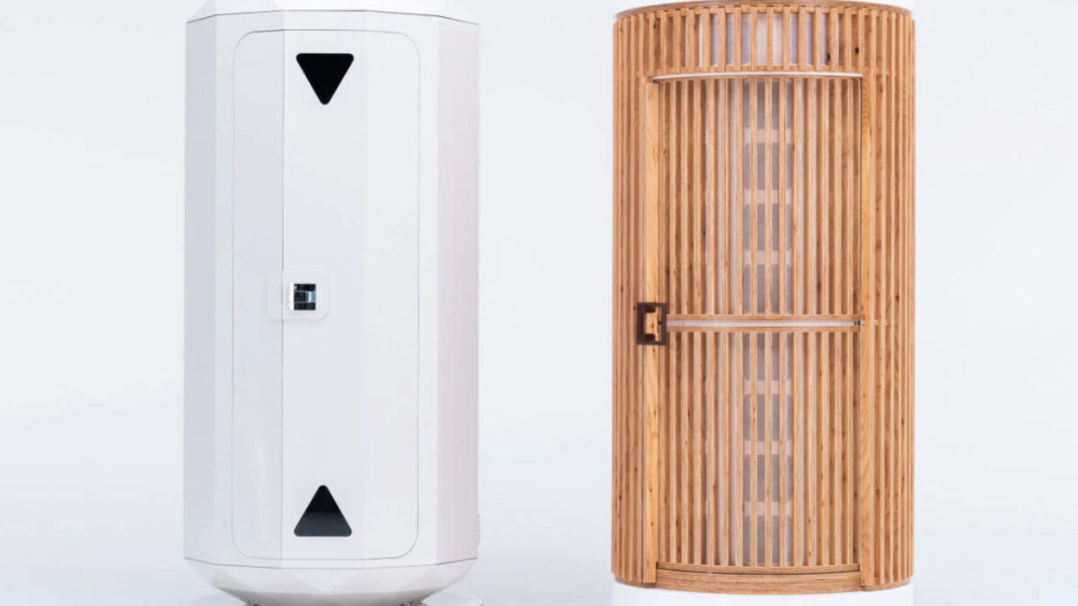 Japanese Standing Sleeping Pod Supports Your Office Slumber