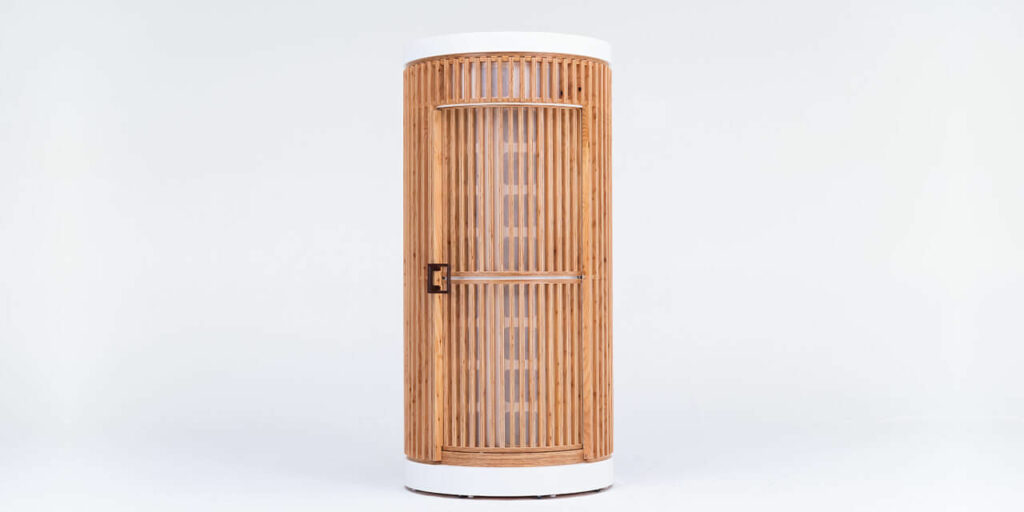 Japanese Standing Sleeping Pod Supports Your Office Slumber