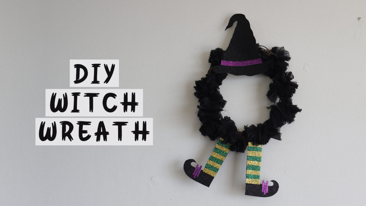 A Pretty DIY Witch Wreath Young Parents can Make for Halloween