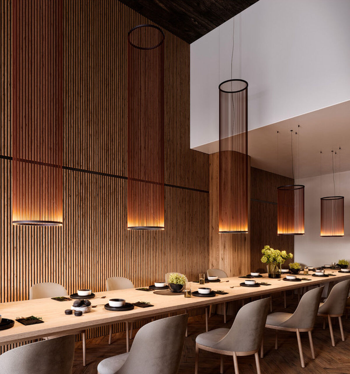 Array Pendant Light Creates Grasping Light and Shadow Affair