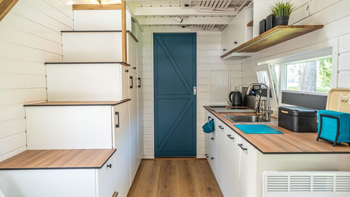 Cornflower Tiny House Boasts Blue Palette in 3-Bedroom Design