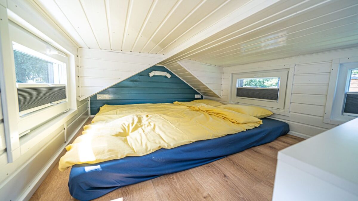 Cornflower Tiny House Boasts Blue Palette in 3-Bedroom Design
