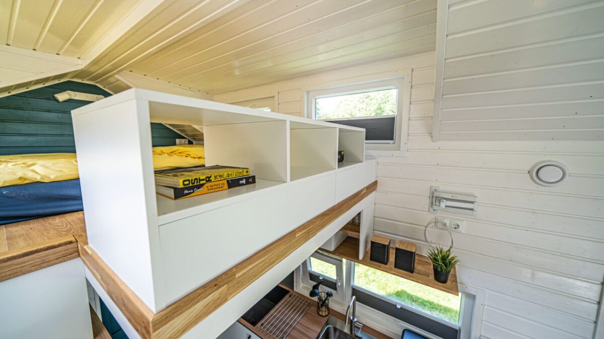 Cornflower Tiny House Boasts Blue Palette in 3-Bedroom Design