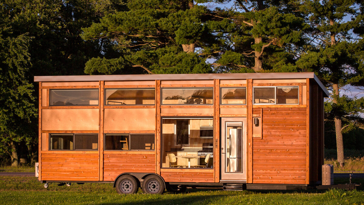 $98K Escape Traveler XL Tiny House Sleeps Eight in Well-lit Space