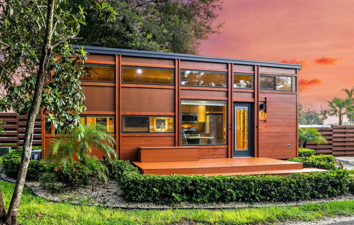 $98K Escape Traveler XL Tiny House Sleeps Eight in Well-lit Space