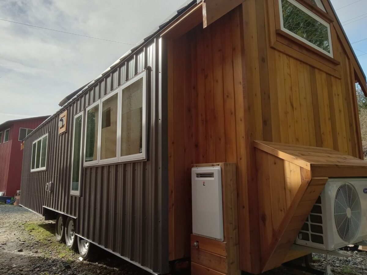 Grand Gable Tiny House Has a River Table in its Gourmet Kitchen