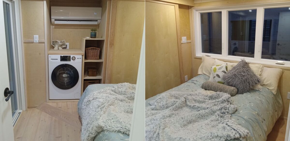 Grand Gable Tiny House Has a River Table in its Gourmet Kitchen