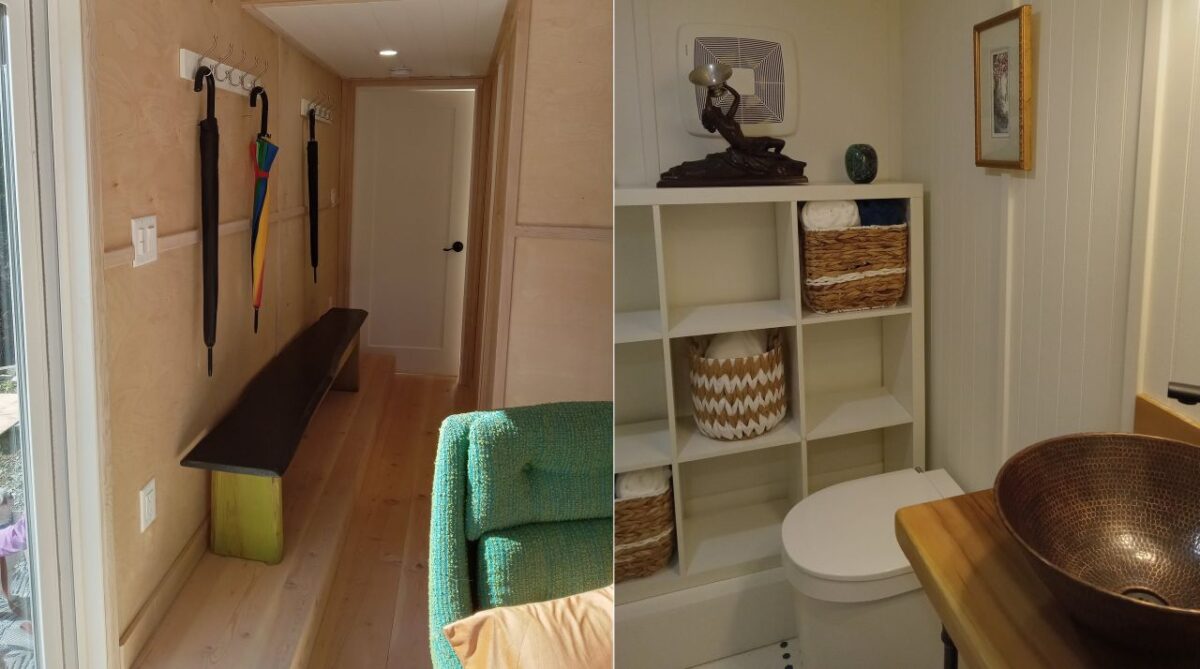 Grand Gable Tiny House Has a River Table in its Gourmet Kitchen