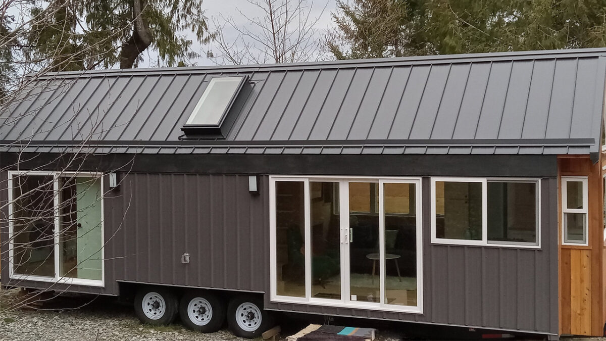 Grand Gable Tiny House Has a River Table in its Gourmet Kitchen