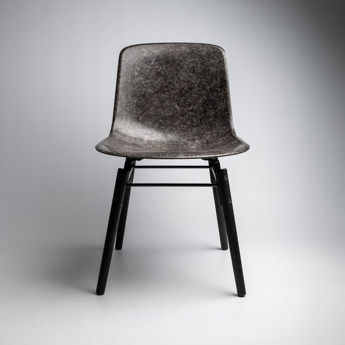 Hembury Chair has a Marbled Finish With Wool Composite Material