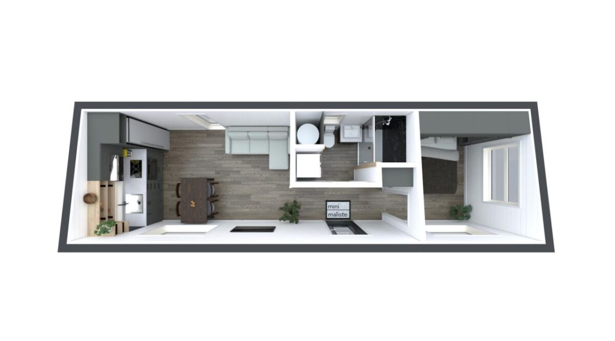 Mini 35 ADU is Full-Fledged Tiny House With Main-Level Bedroom