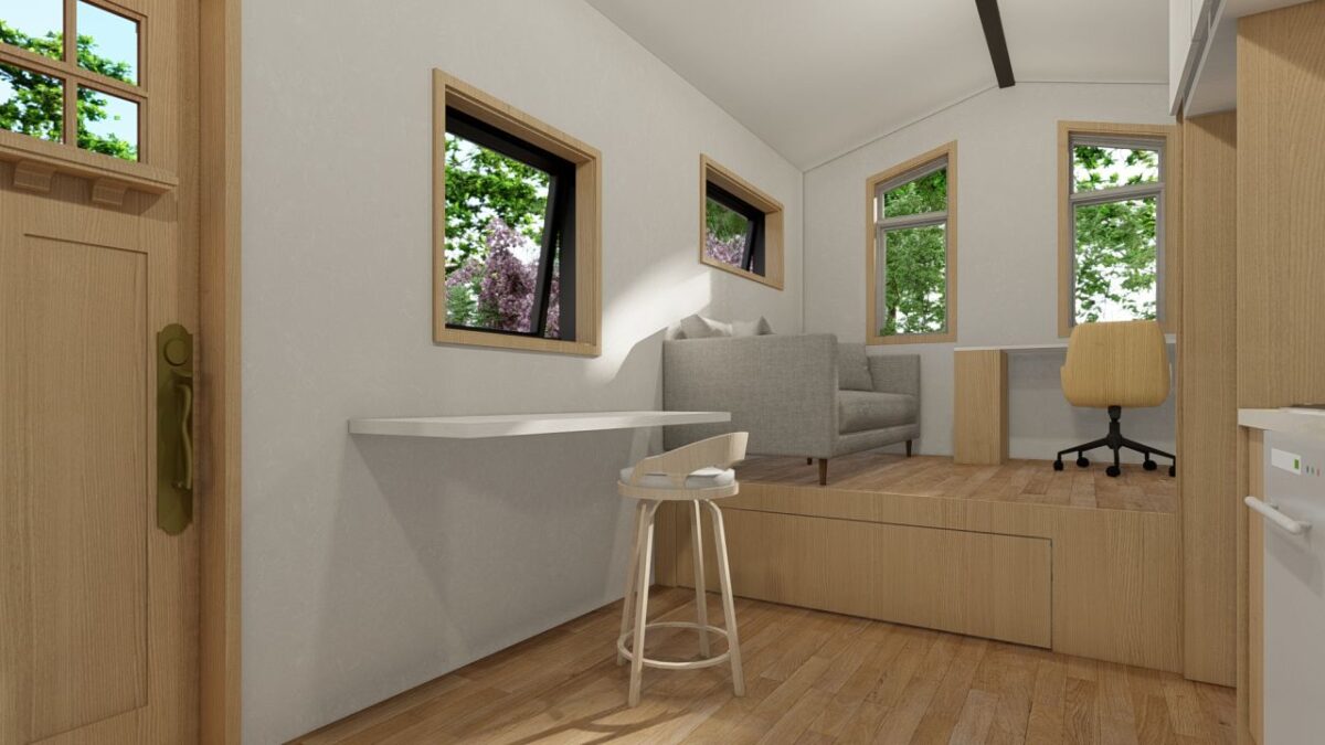 $109K Tiny House Features a Hidden Kitchen, Pull-Out Bedroom