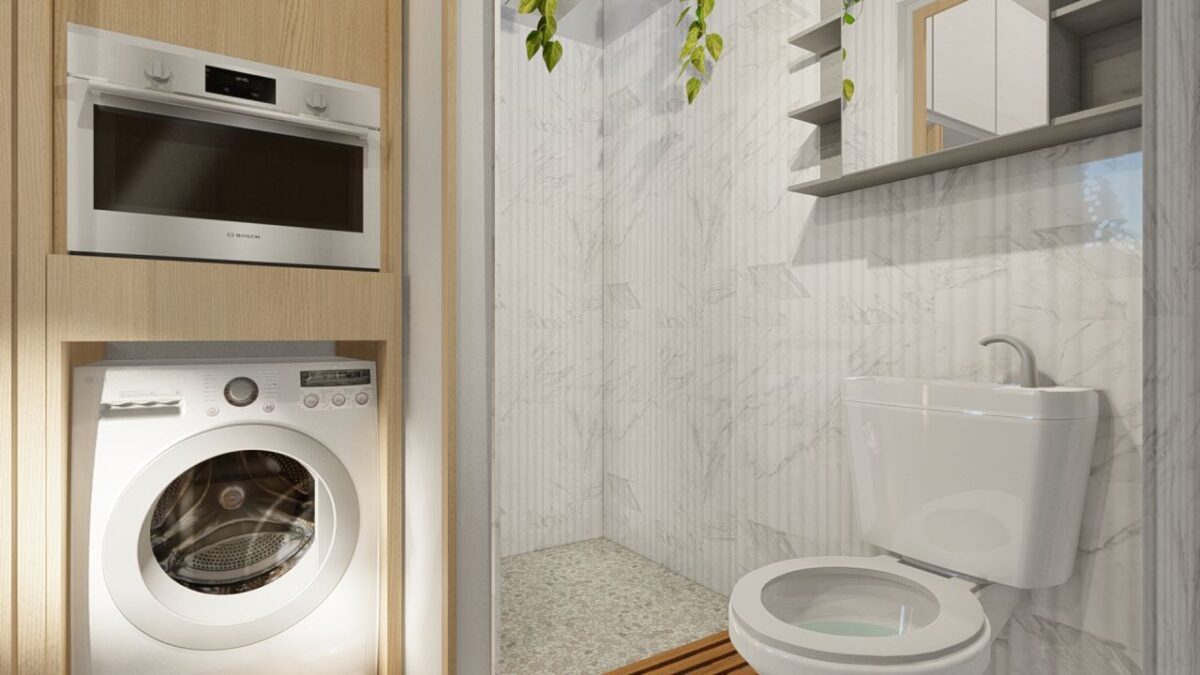 $109K Tiny House Features a Hidden Kitchen, Pull-Out Bedroom