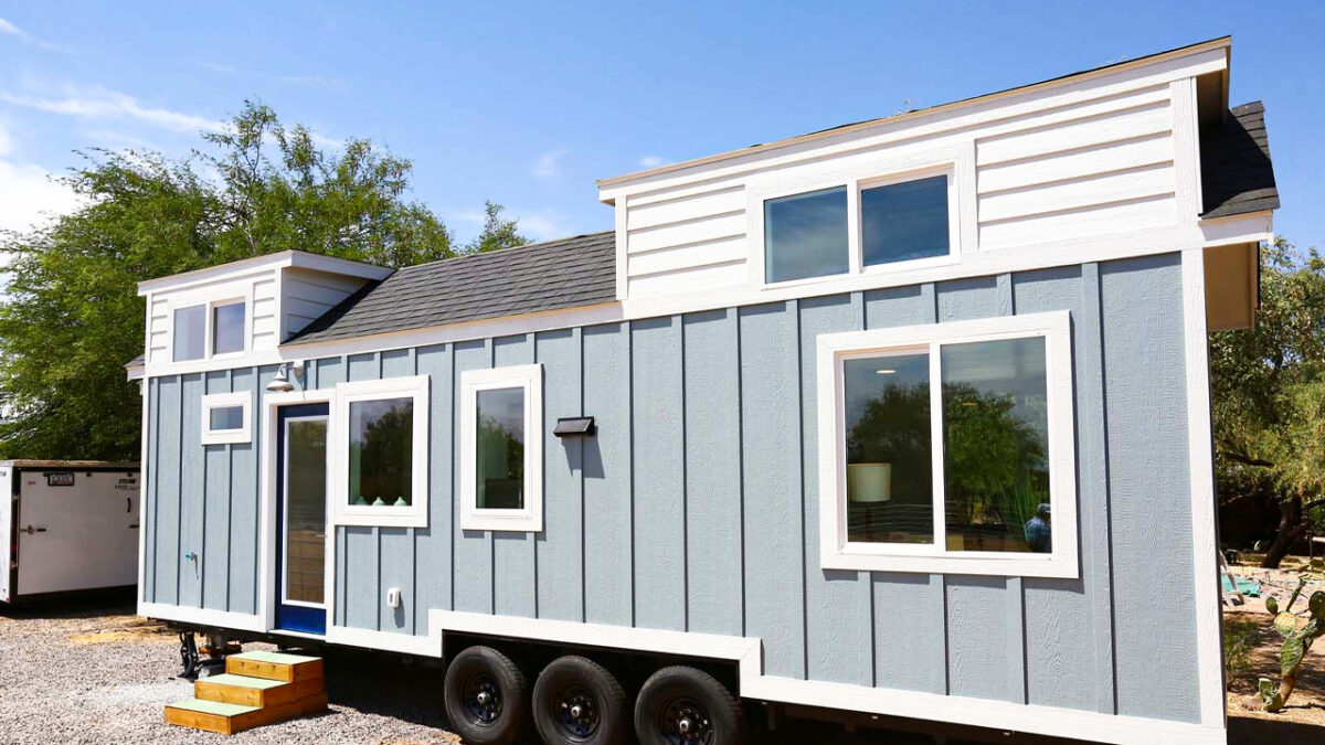 32ft SunDance Tiny House has Twin Lofts, Downstairs Flex Room