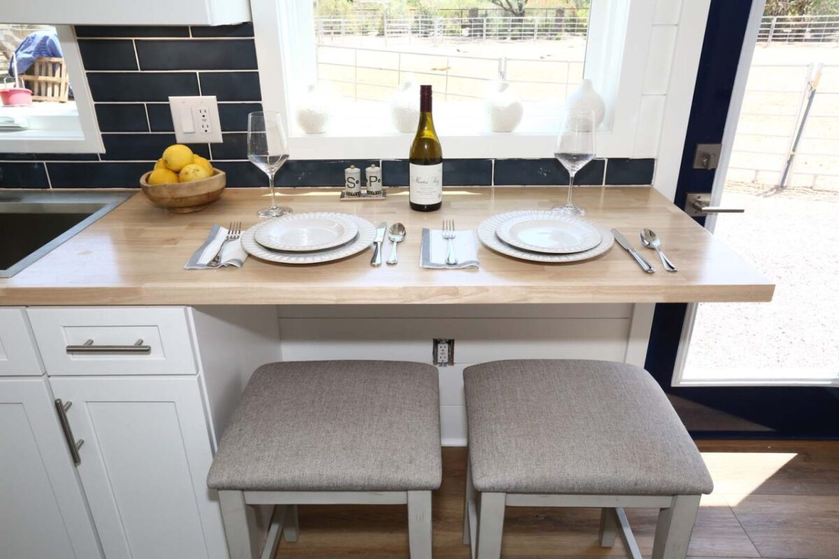 32ft SunDance Tiny House has Twin Lofts, Downstairs Flex Room