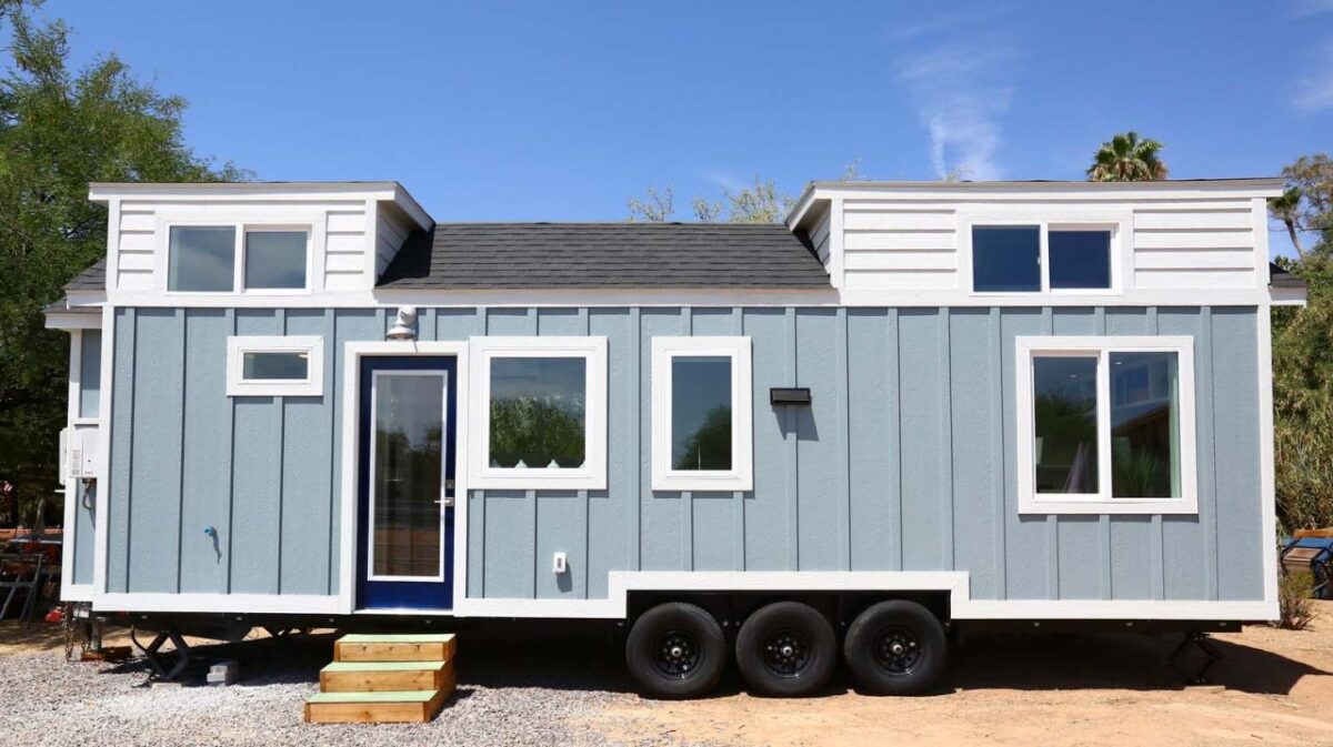 32ft SunDance Tiny House has Twin Lofts, Downstairs Flex Room