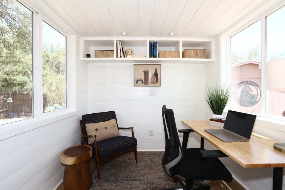 32ft SunDance Tiny House has Twin Lofts, Downstairs Flex Room