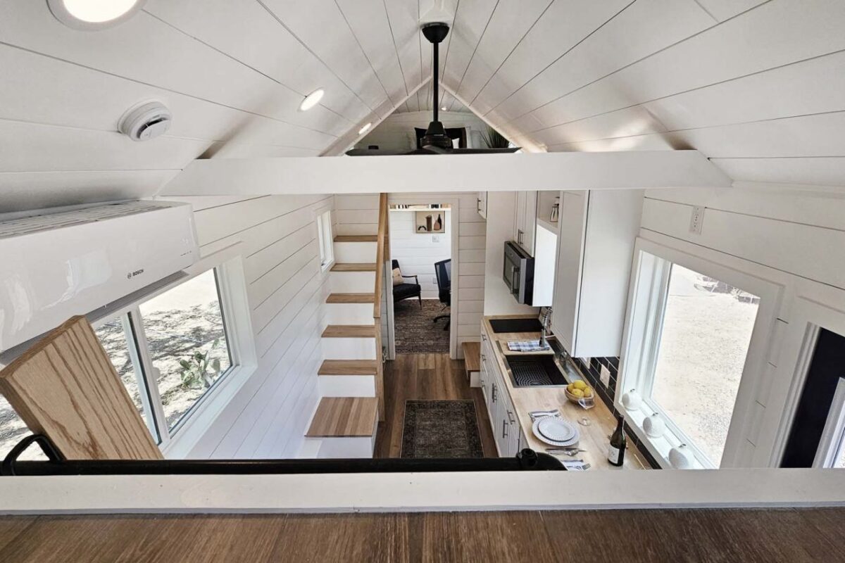 32ft SunDance Tiny House has Twin Lofts, Downstairs Flex Room