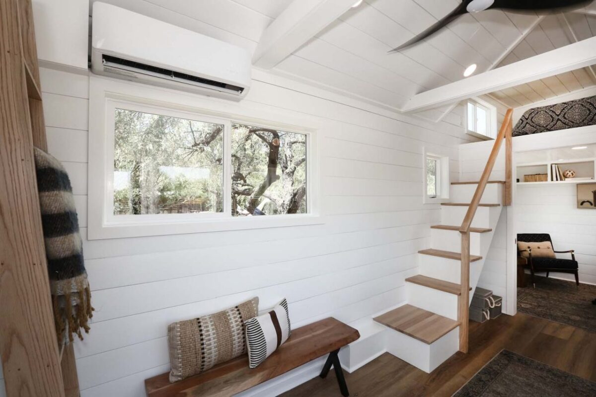 32ft SunDance Tiny House has Twin Lofts, Downstairs Flex Room
