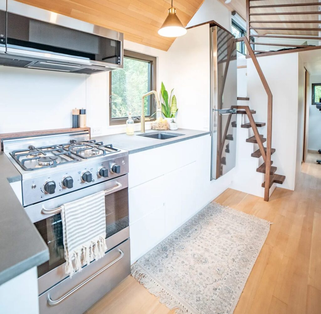 Trahan Tiny House Accommodates Yoga Studio, Office, and Gym