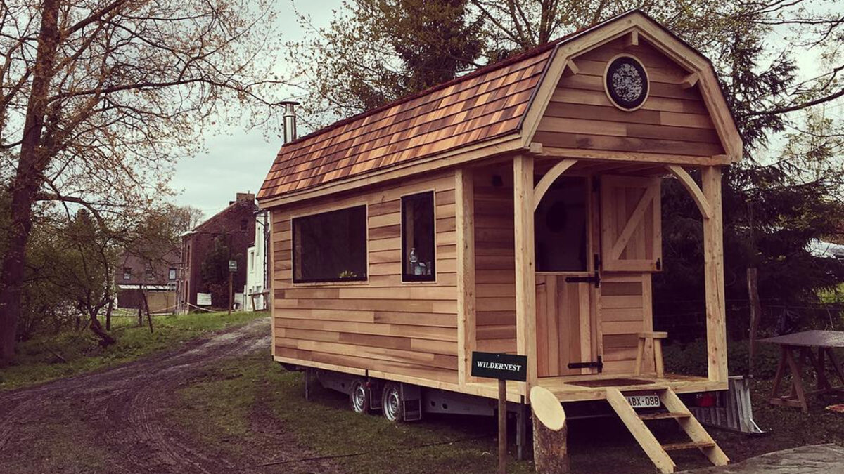 Wildernest Tiny House Cocoons Two in its Cozy Belgian Interior