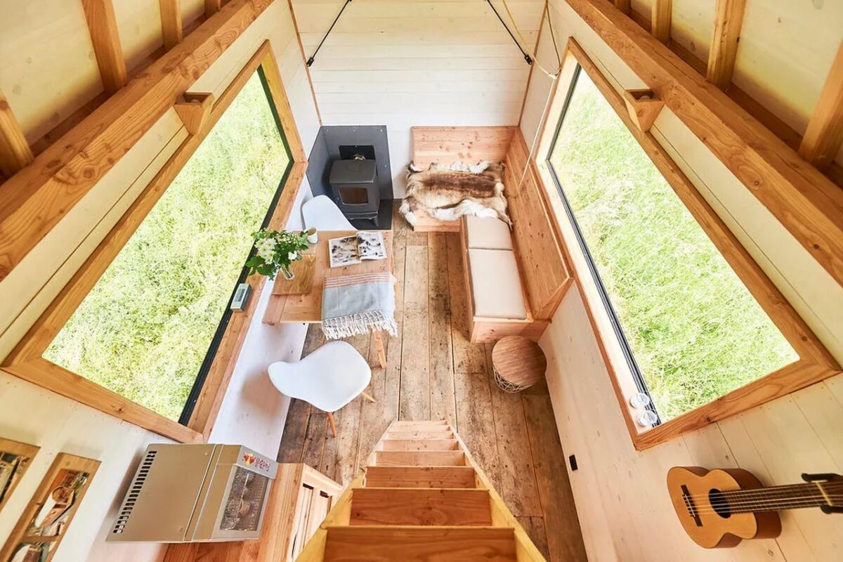 Wildernest Tiny House Cocoons Two in its Cozy Belgian Interior