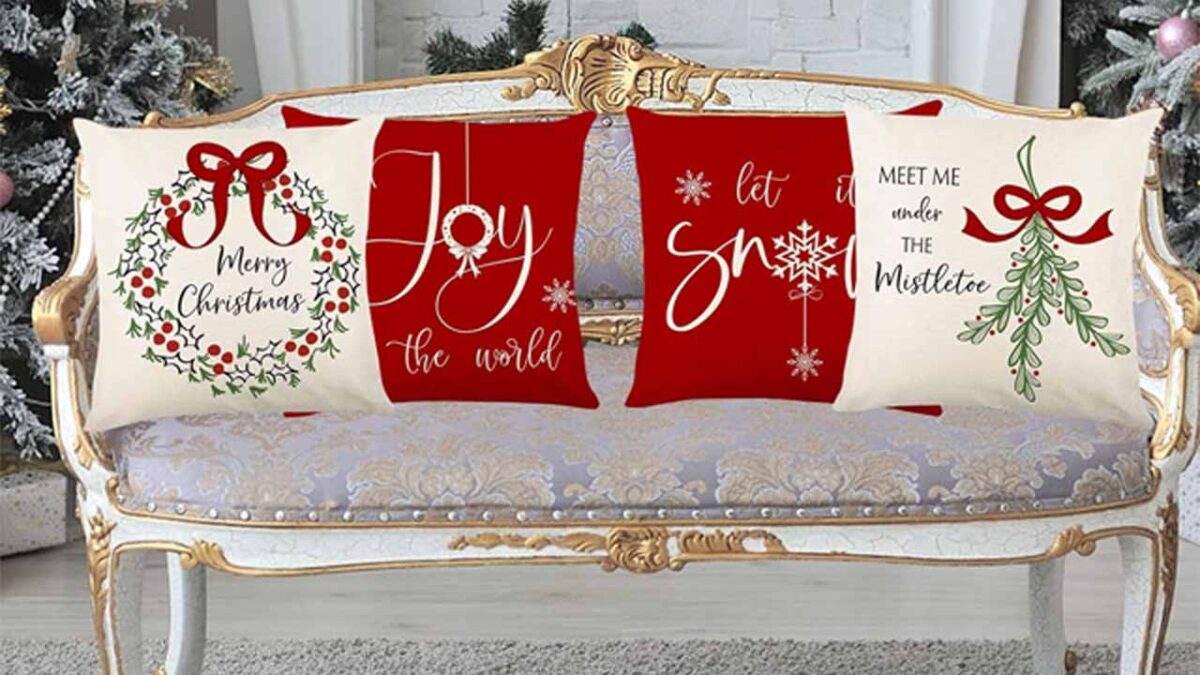 Under $20 Cushion Covers are Secret to Best Christmas Makeover