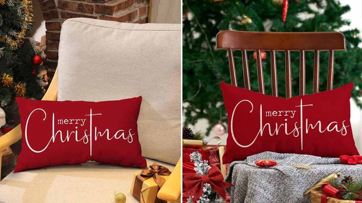 Under $20 Cushion Covers are Secret to Best Christmas Makeover