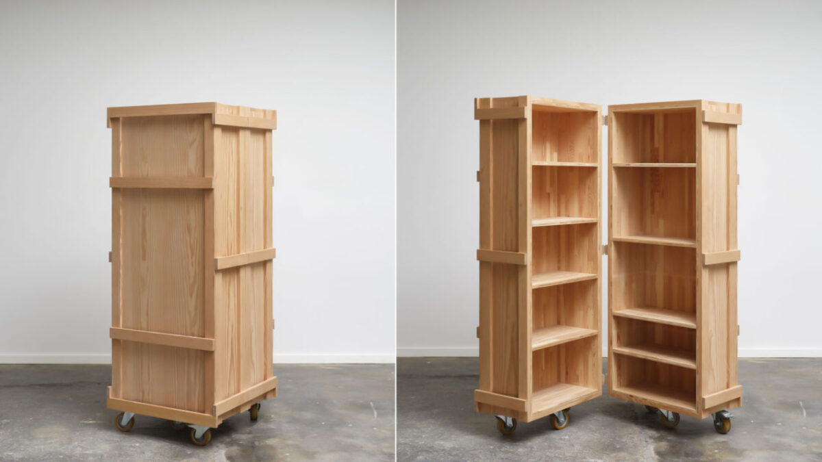 Cabinet on Wheels Upgrades Storage With Ability to Move & Adapt