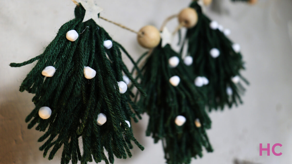 Christmas Tree Tassel Garland Tutorial for Last-Minute Decorations