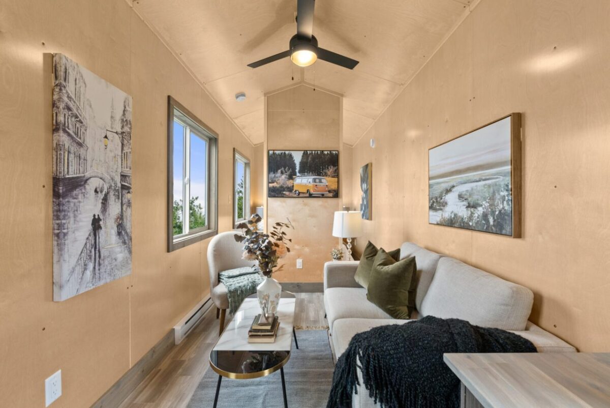 $75K Denman Tiny House has Single-Level Scandinavian Interior