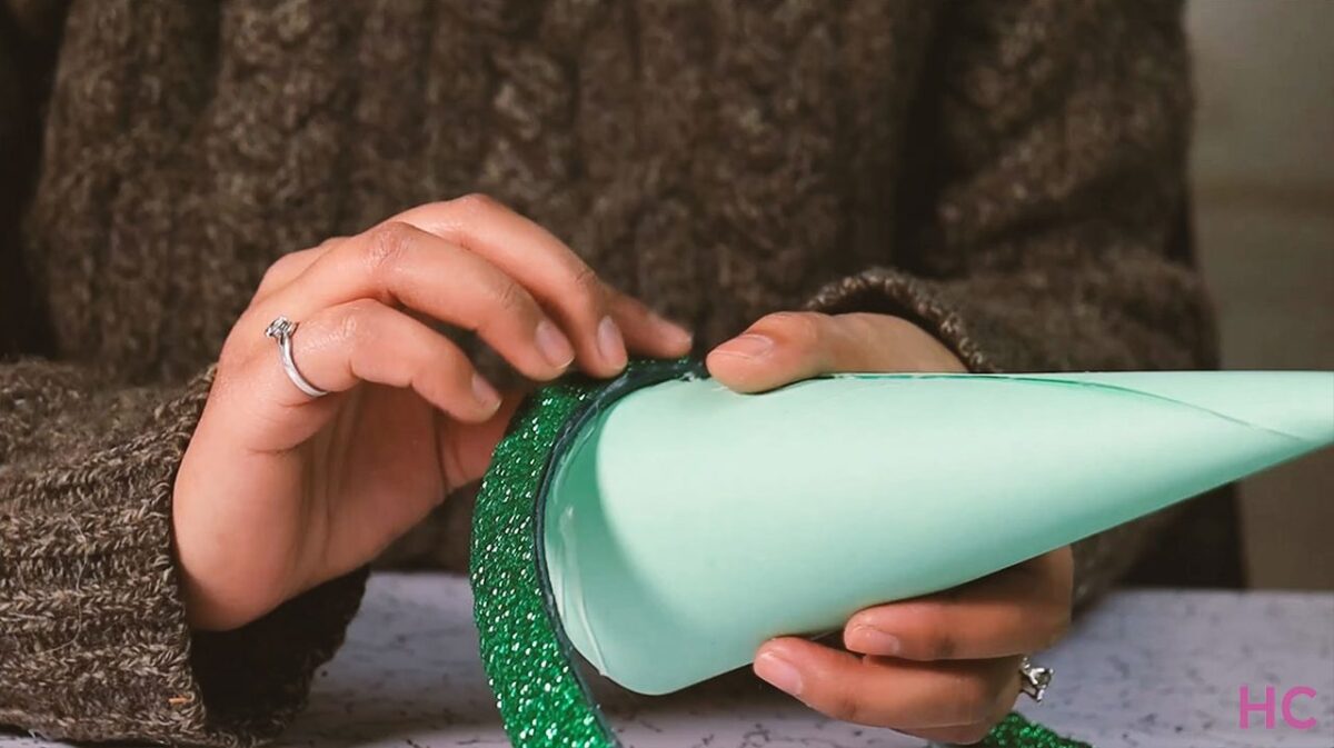 Glitter Paper Christmas Tree for Last-Minute Holiday Decorations