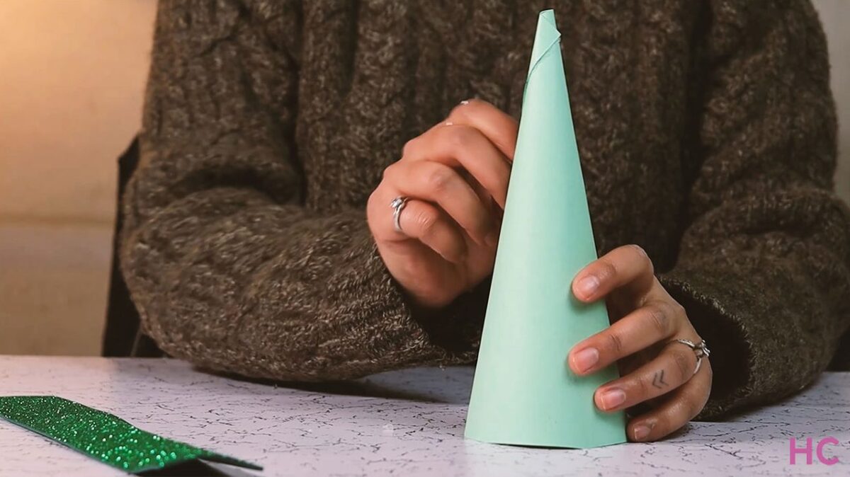 Glitter Paper Christmas Tree for Last-Minute Holiday Decorations