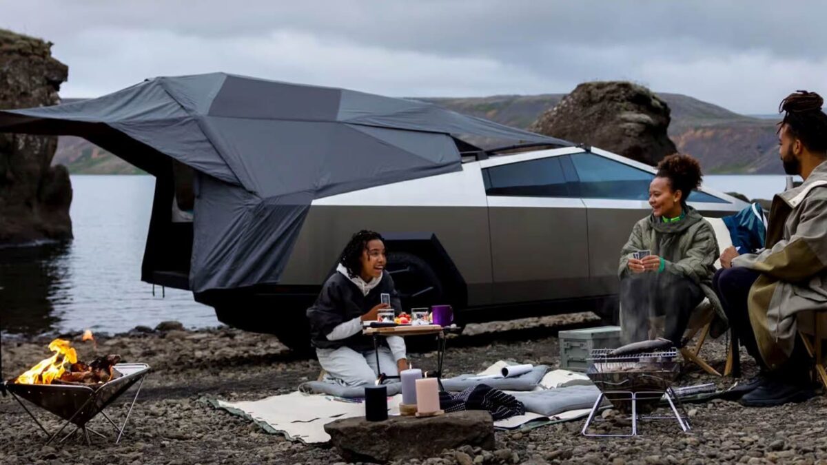 Tesla Cybertruck Becomes a 'Basecamp' With This Geodesic Tent