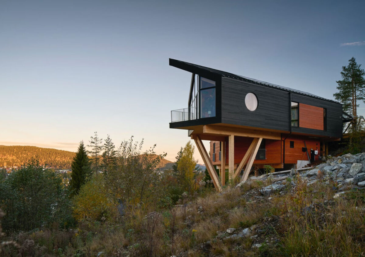 Dokkahus Treehouse Offers Panoramic Views in Multi-Level Layout