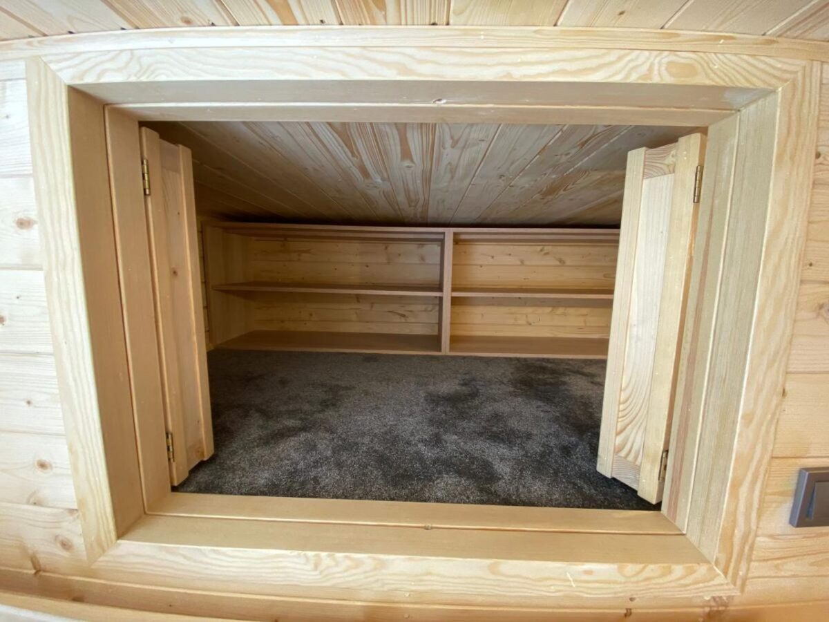 Langenberg Tiny House has Porch, Hidden Loft in Loft Bedroom